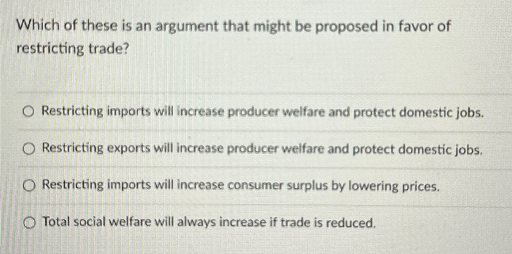 Solved Which of these is an argument that might be proposed | Chegg.com