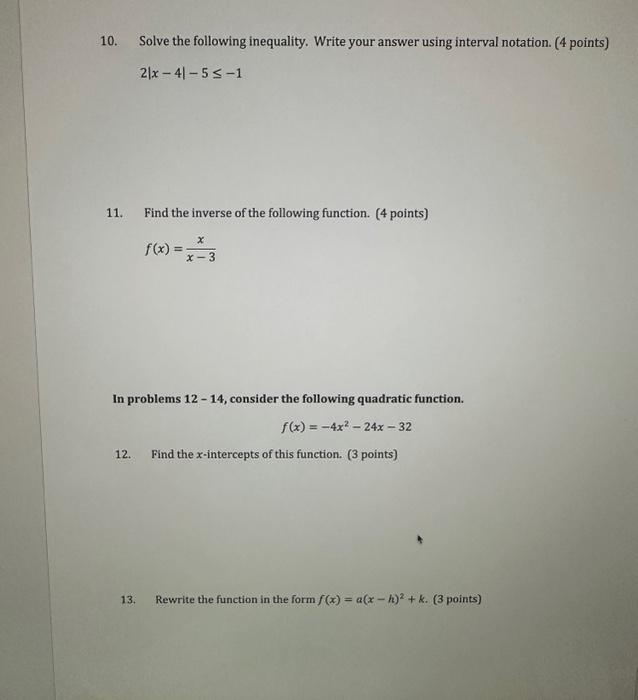 Solved 3. Consider the function h(x)=3x2+5x+7. Find f(x) and | Chegg.com