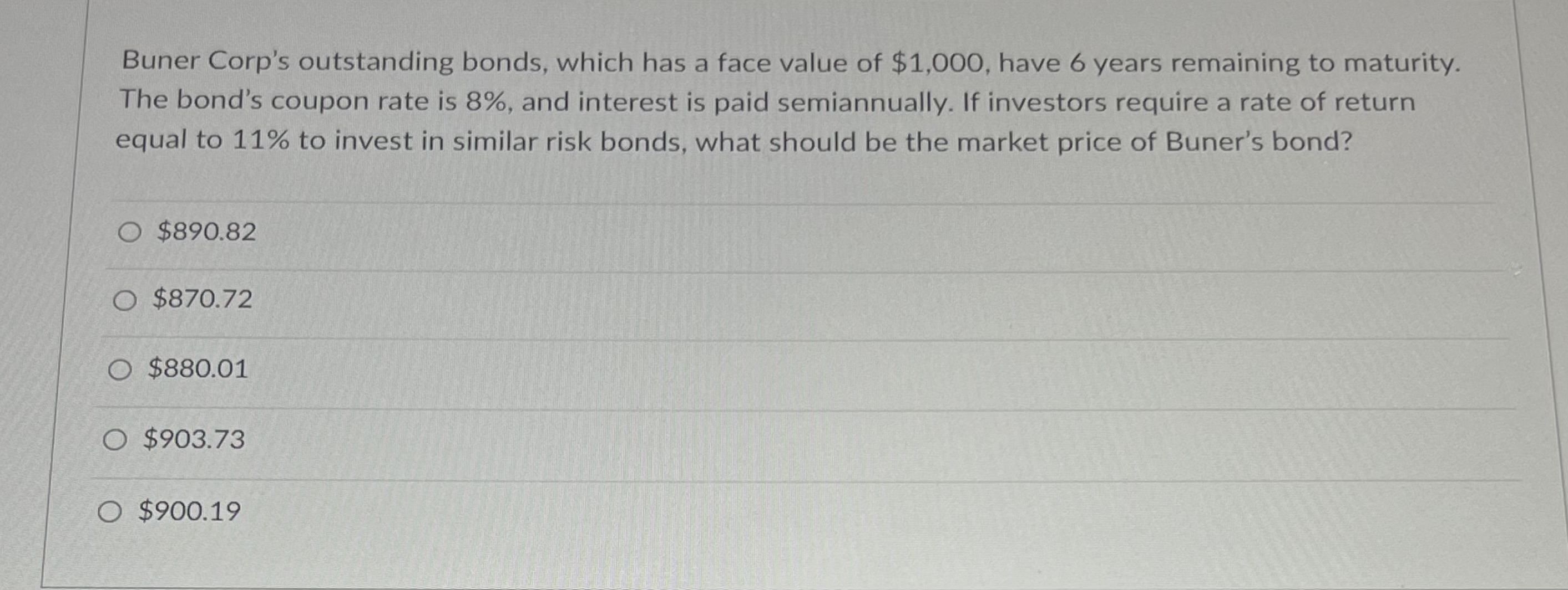 Solved Buner Corp's outstanding bonds, which has a face | Chegg.com