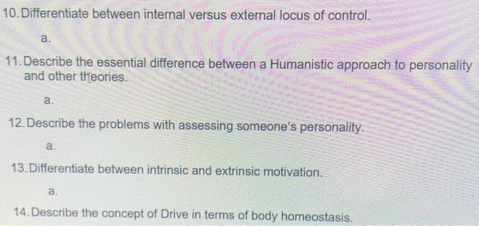 Solved 10. Differentiate between internal versus external | Chegg.com