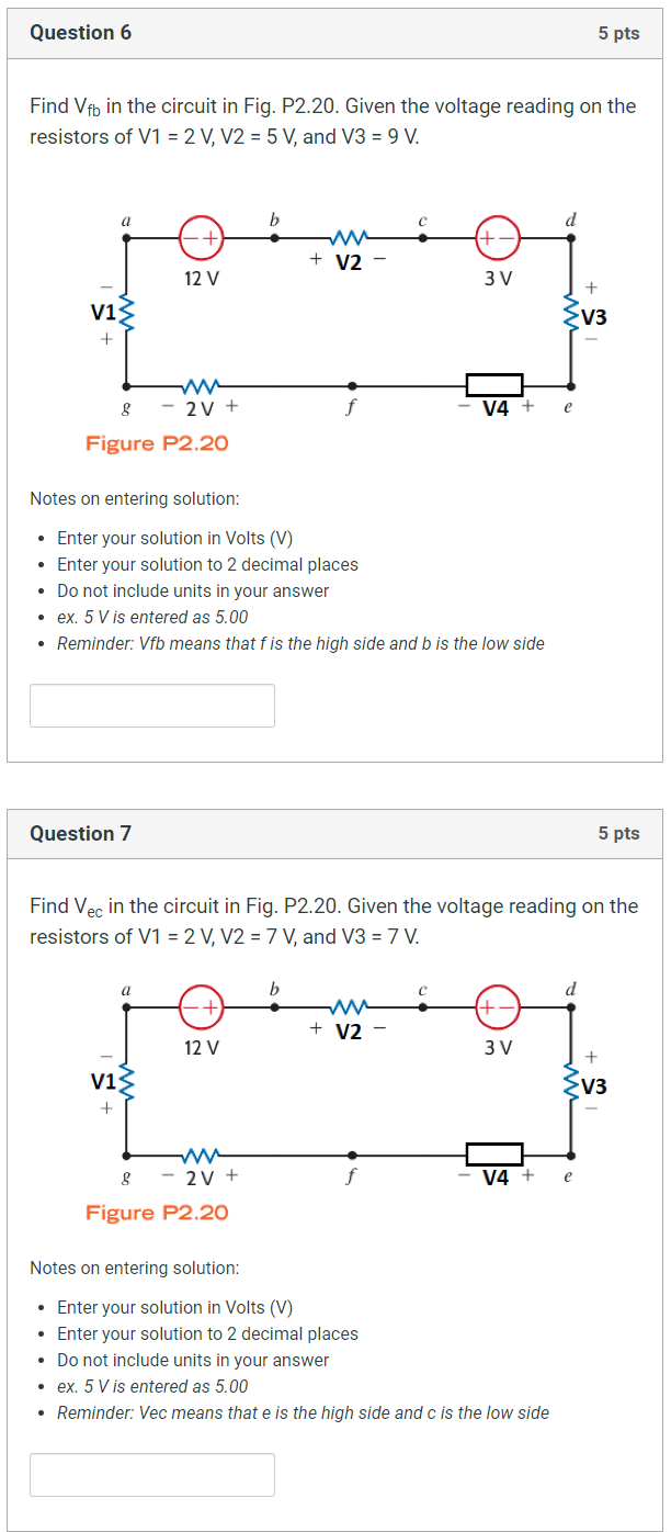 Solved Question 6Find Vfb ﻿in the circuit in Fig. P2.20. | Chegg.com