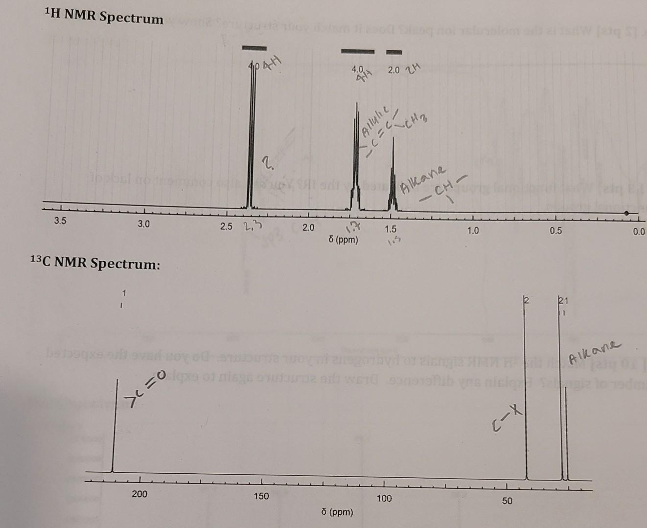 Solved 1. Use the given spectral data and answer the | Chegg.com