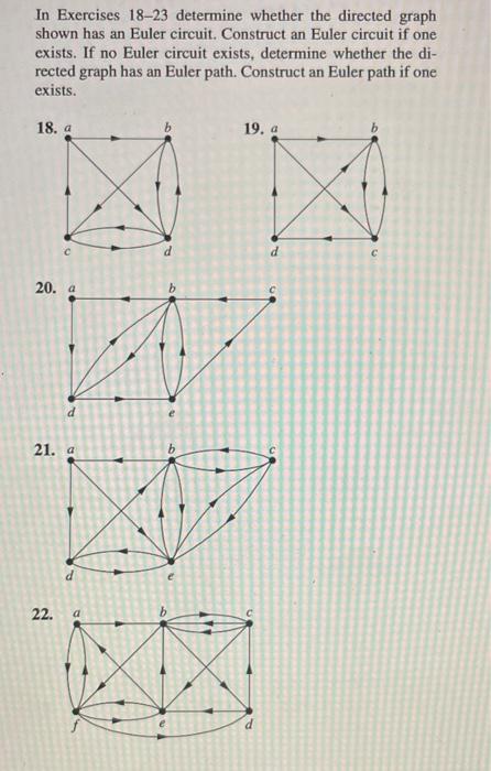 Solved In Exercises 18-23 determine whether the directed | Chegg.com