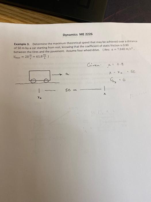 Solved Example 3. Determine the maximum theoretical speed | Chegg.com