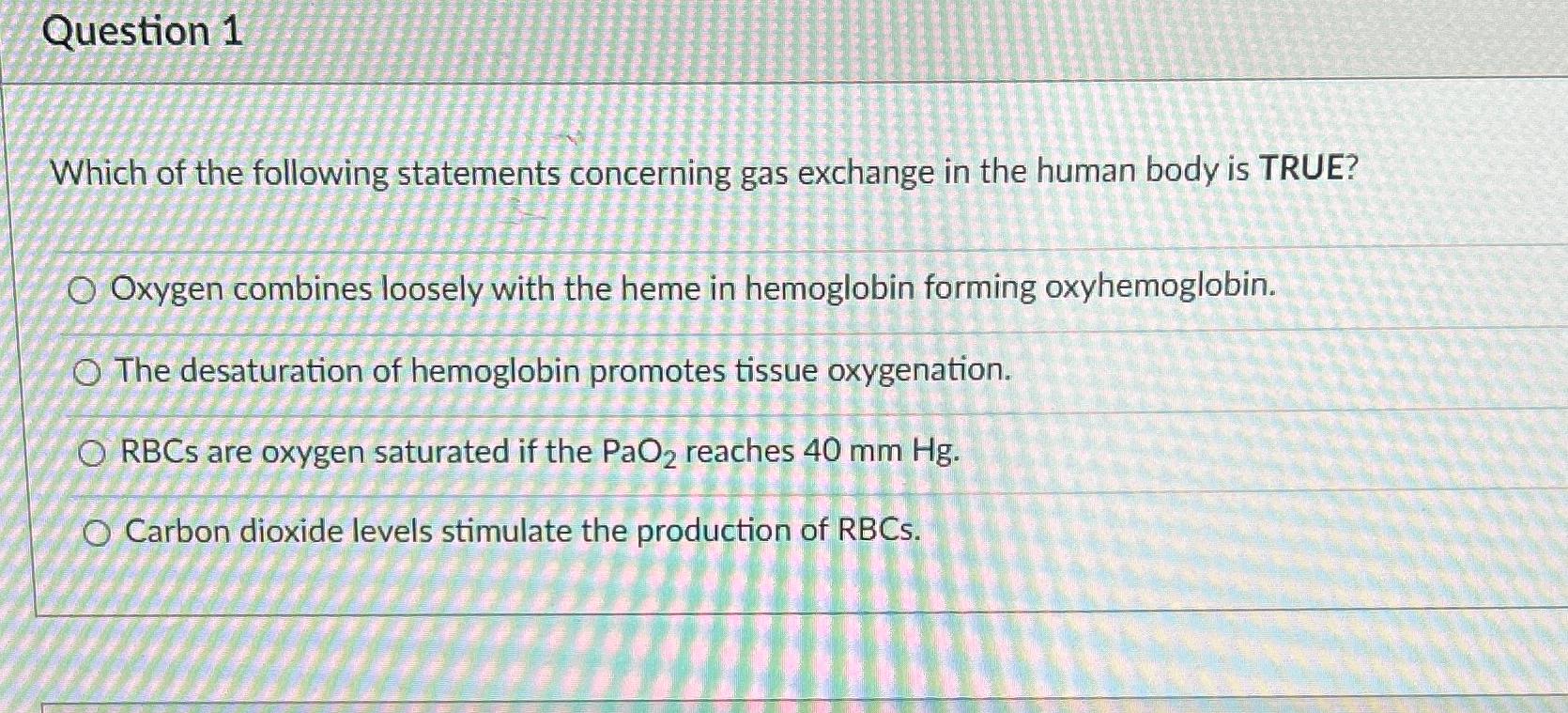 Solved Question 1Which of the following statements | Chegg.com