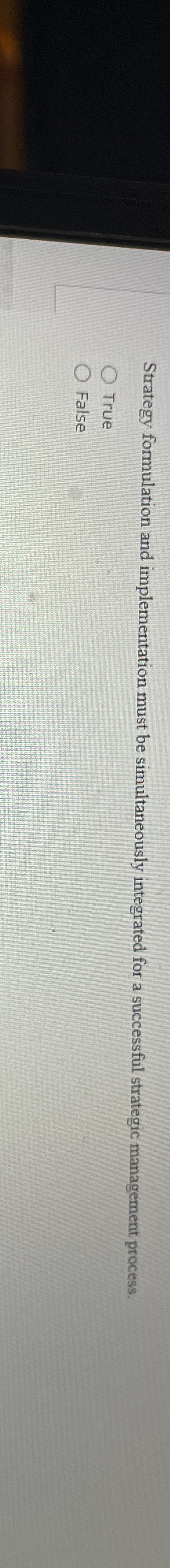 Solved Strategy formulation and implementation must be | Chegg.com