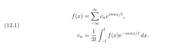 Solved Verify Parseval's theorem' (12.24) for the special | Chegg.com