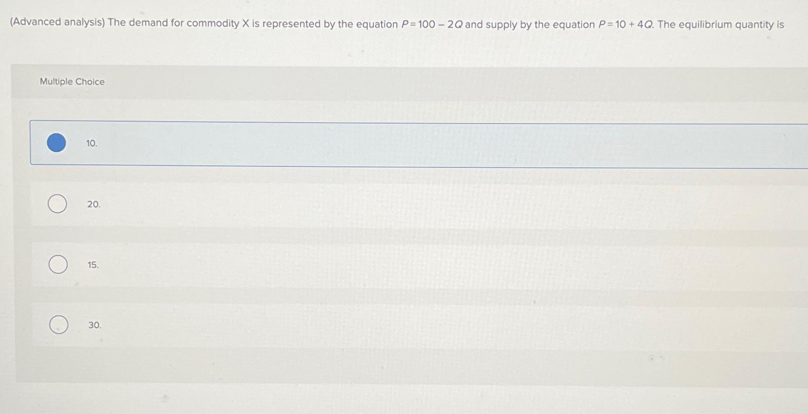 Solved (Advanced analysis) ﻿The demand for commodity x ﻿is | Chegg.com