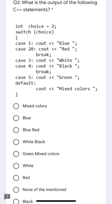 Solved Q1: What is the output of the following C++ | Chegg.com