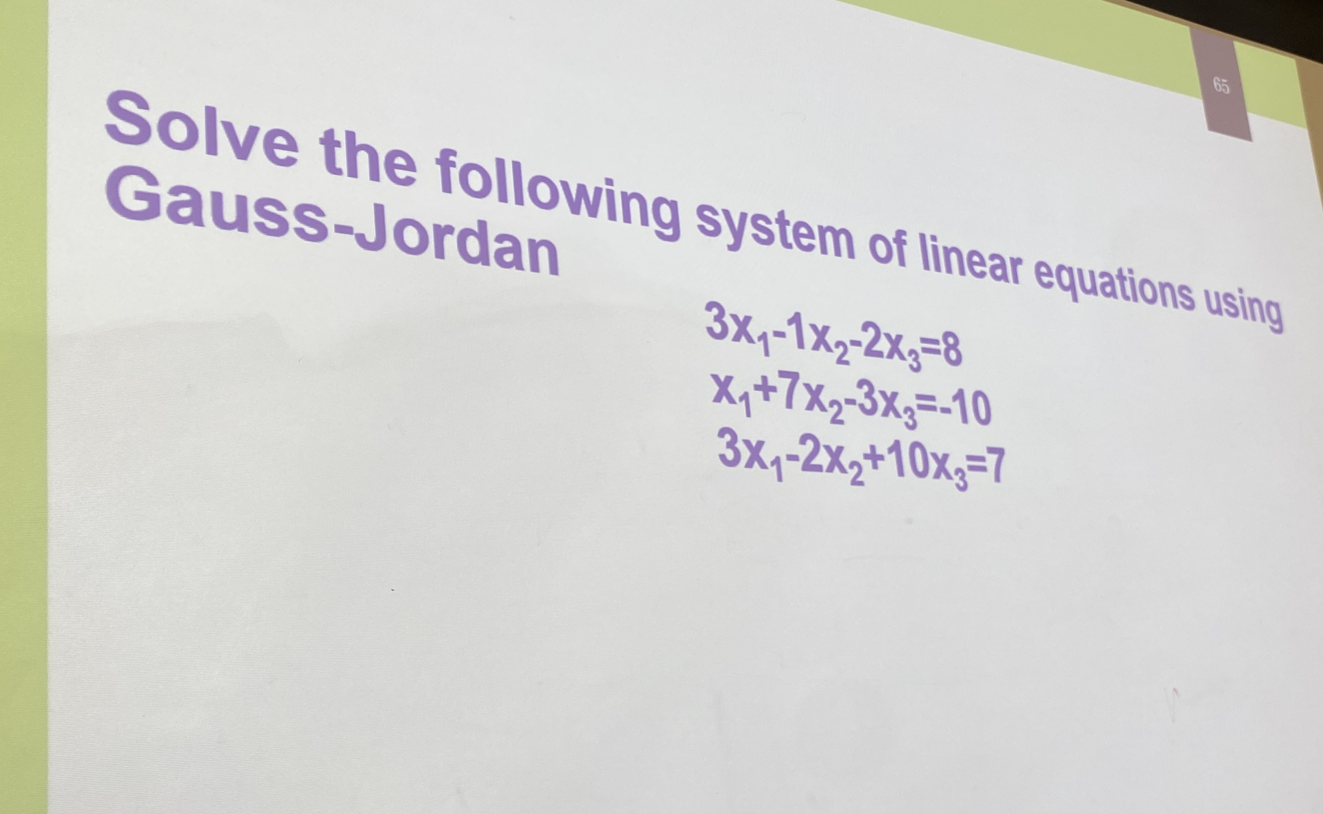 Solved Solve the following system of linear equations | Chegg.com