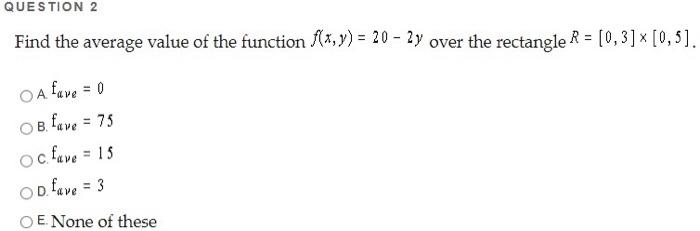 Solved Find the average value of the function mc001-1.jpg | Chegg.com