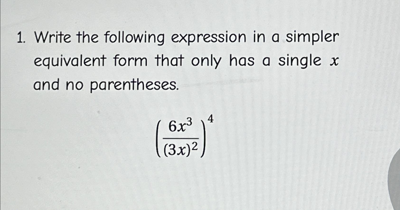 Solved Write the following expression in a simpler | Chegg.com