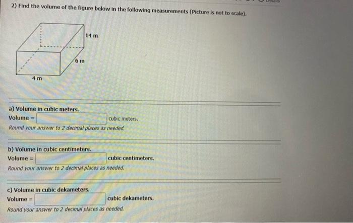 Solved 1) Find the volumes of the following solids below. | Chegg.com
