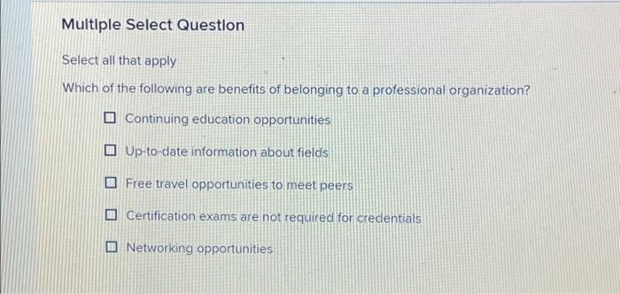 Solved Multiple Select Question Select all that apply Which | Chegg.com