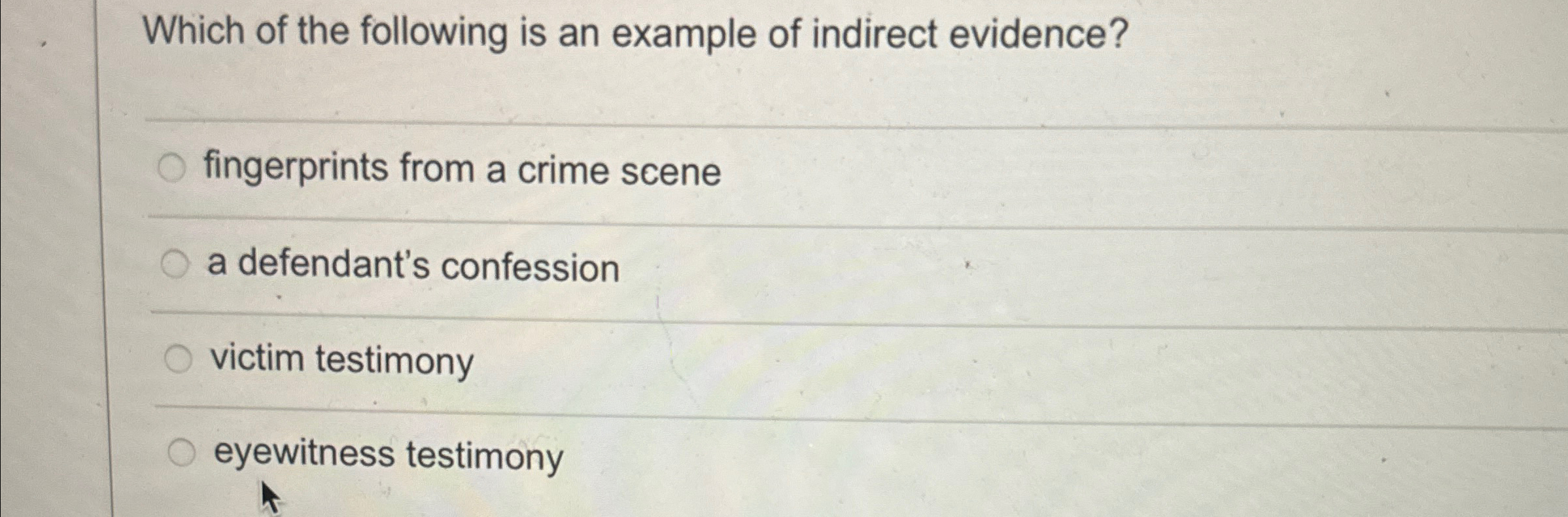 Solved Which of the following is an example of indirect | Chegg.com