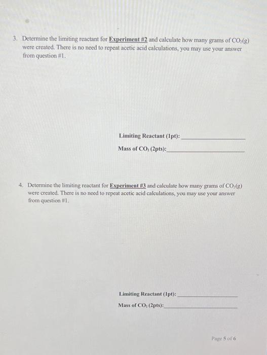 Solved Part 11: Limiting Reactant Calculations In this | Chegg.com