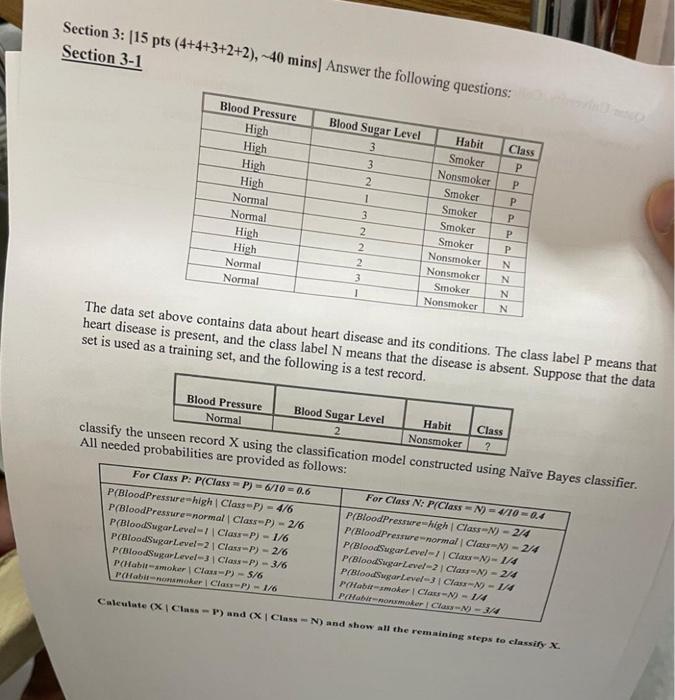 Section 3:[15 pts (4+4+3+2+2),∼4 mins ] Answer the | Chegg.com