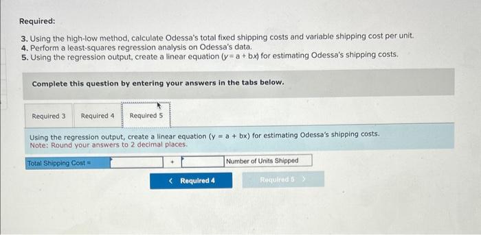 Solved Required information E5-12 (Algo) Estimating Cost | Chegg.com