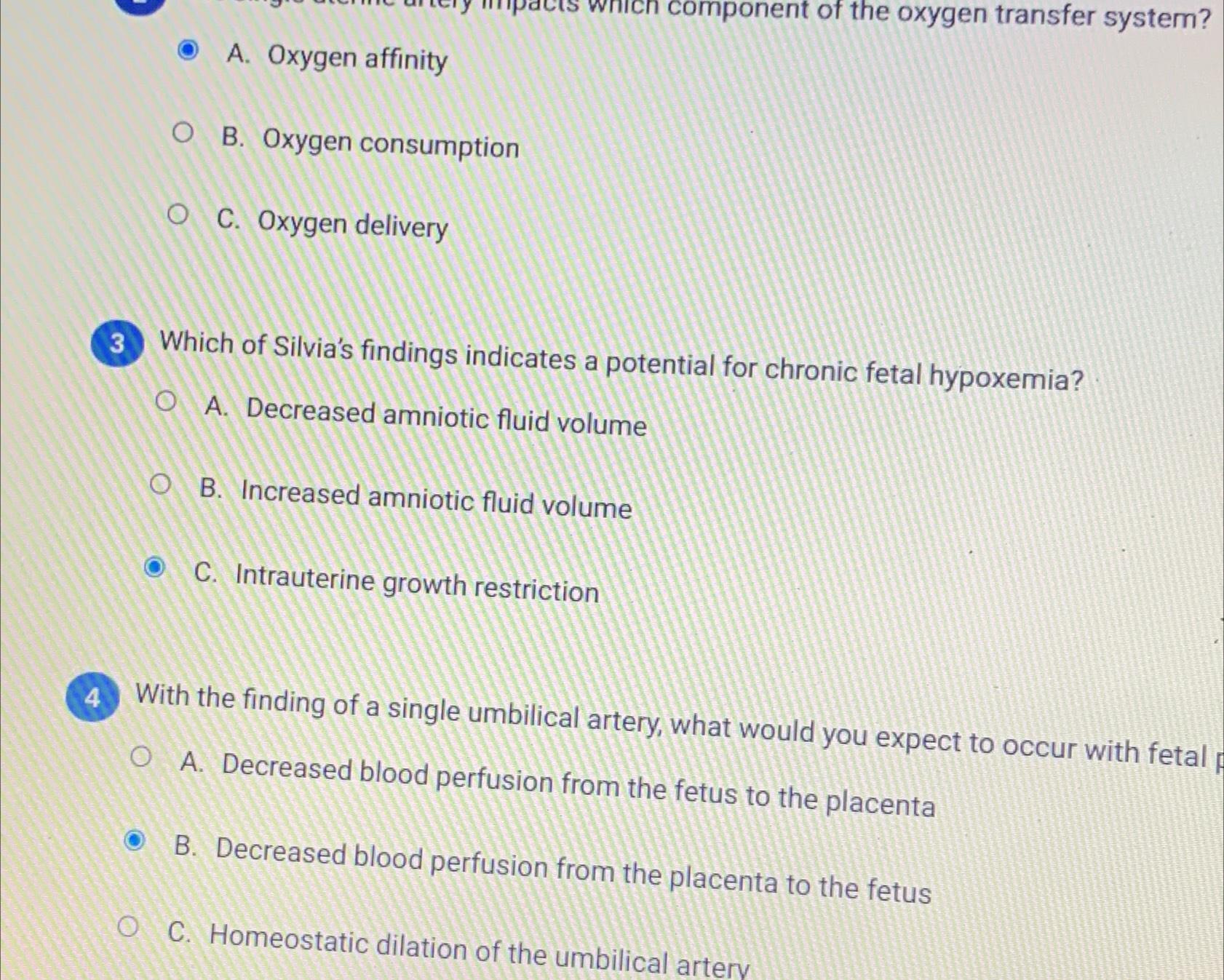 Solved component of the oxygen transfer system?A. ﻿Oxygen | Chegg.com