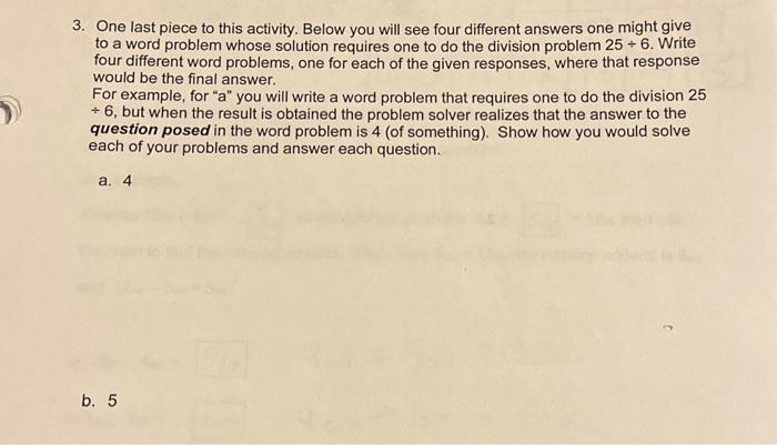 Solved 3. One last piece to this activity. Below you will | Chegg.com