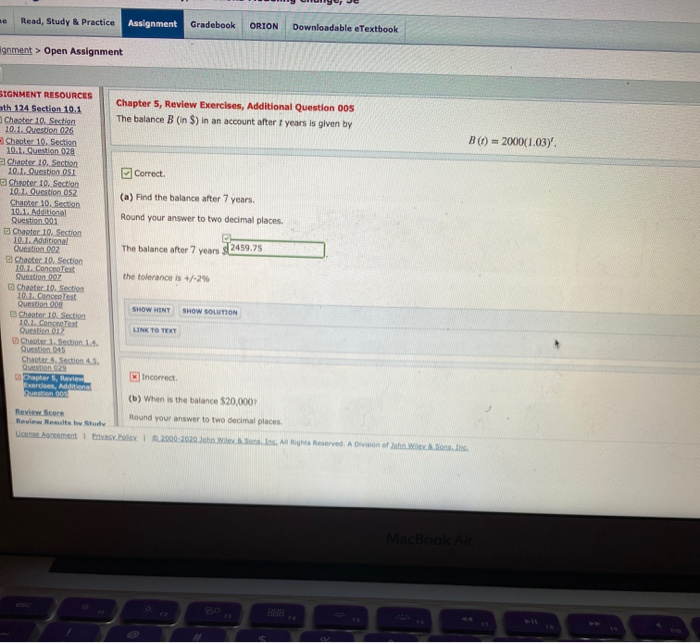 Solved Read, Study & Practice Assignment Gradebook ORION | Chegg.com