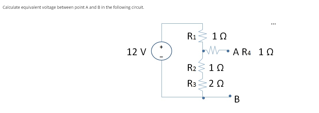 Solved Calculate equivalent voltage between point A and B | Chegg.com