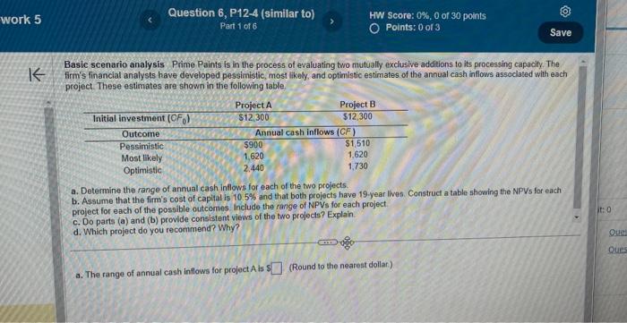 Solved Basic scenario analysis Prime Paints is in the | Chegg.com