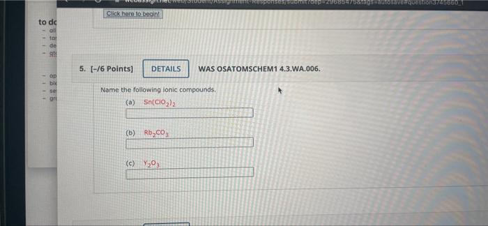 Solved Name the following Ionic compounds. | Chegg.com