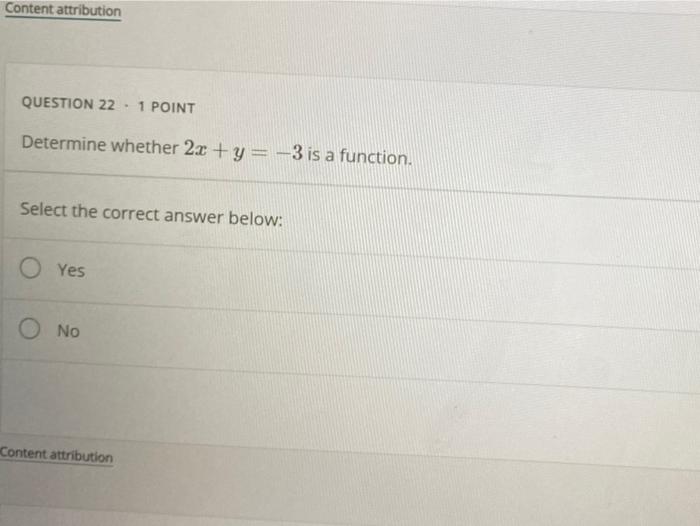 Solved Content attribution QUESTION 22 1 POINT Determine | Chegg.com