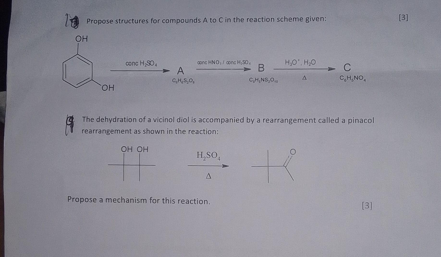 Solved (4) Propose structures for compounds A to C in the | Chegg.com Solved (4) Propose structures for compounds A to C in the | Chegg.com