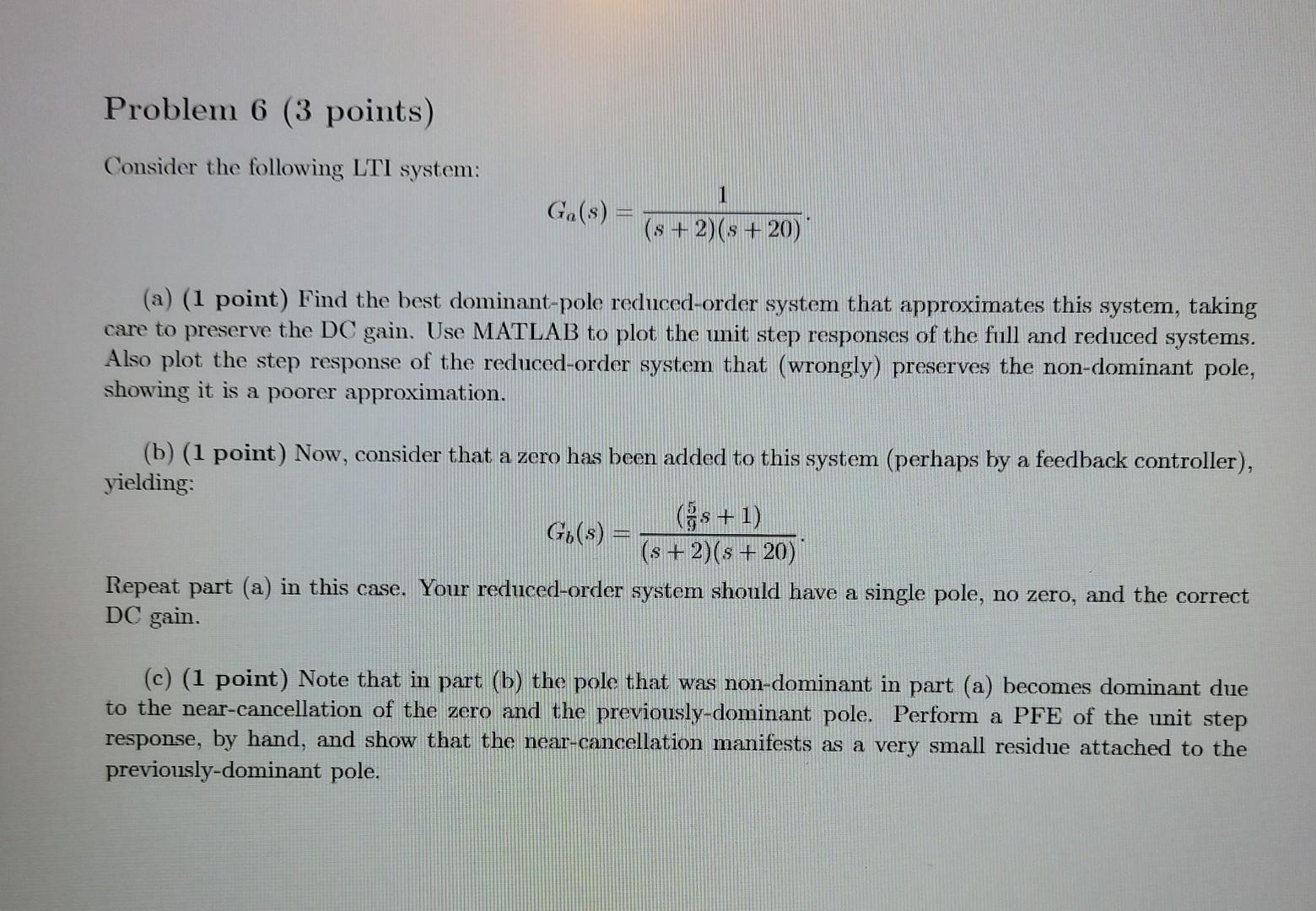 Solved Consider the following LTI system: | Chegg.com
