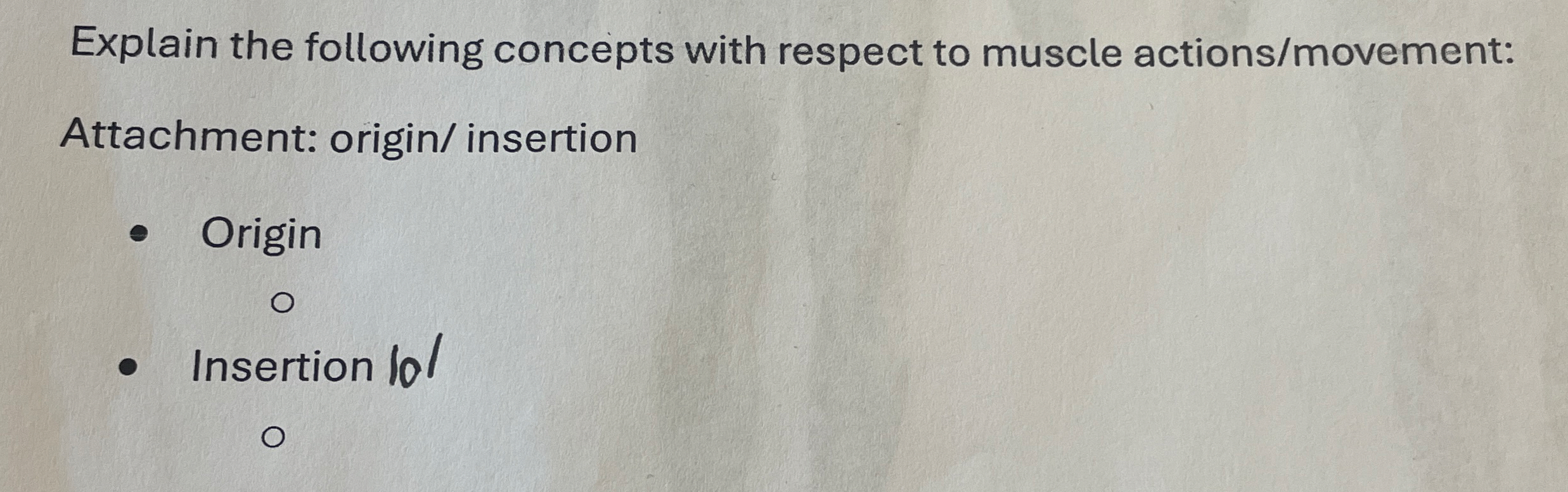 Solved Explain the following concepts with respect to muscle | Chegg.com