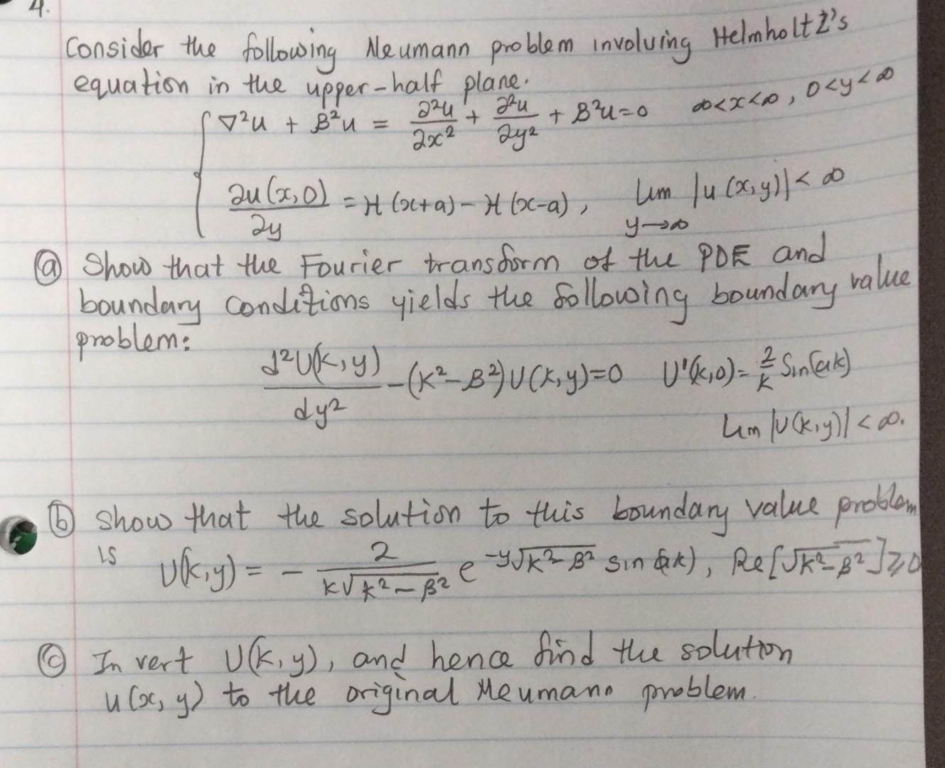 Solved Consider the following Neumann problem involuing | Chegg.com