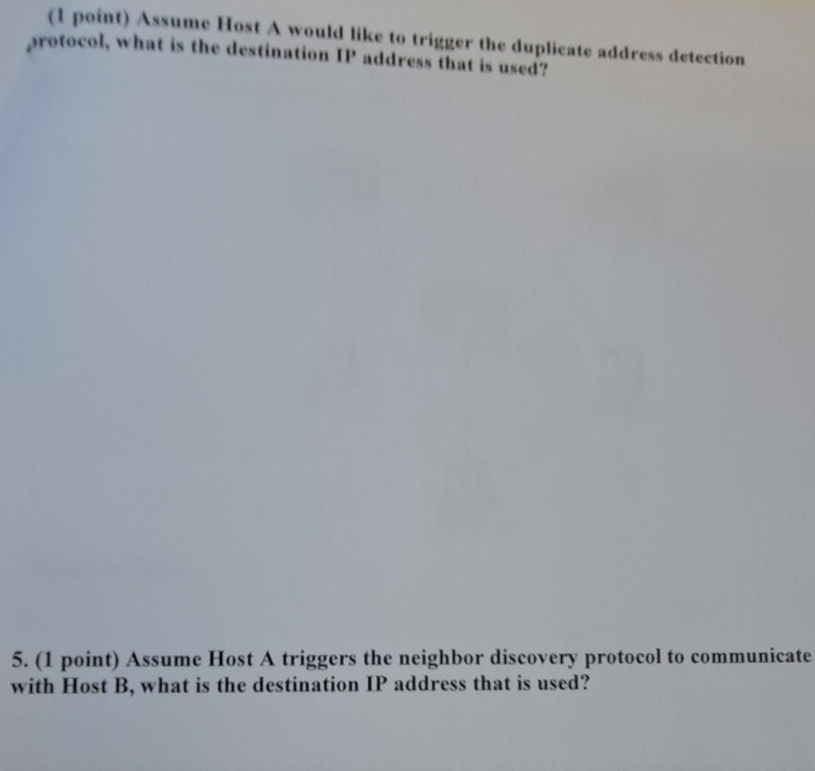 Solved A) (3 points) The IPv6 global unicast prefix of | Chegg.com