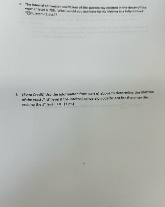 b. What is the energy of the particle emitted in the | Chegg.com