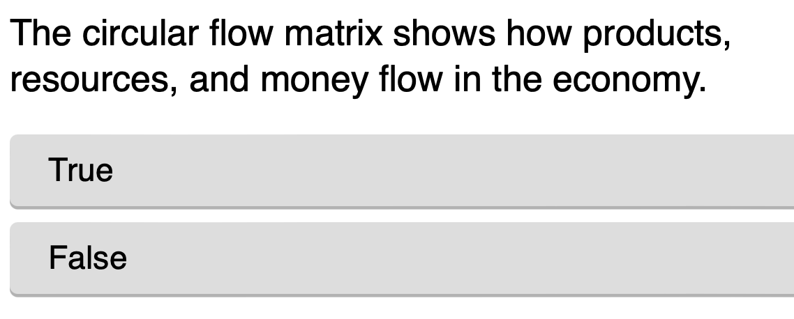 Solved The circular flow matrix shows how | Chegg.com