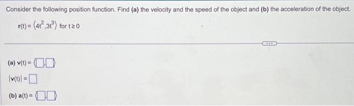 Solved Consider the following position function. Find (a) | Chegg.com