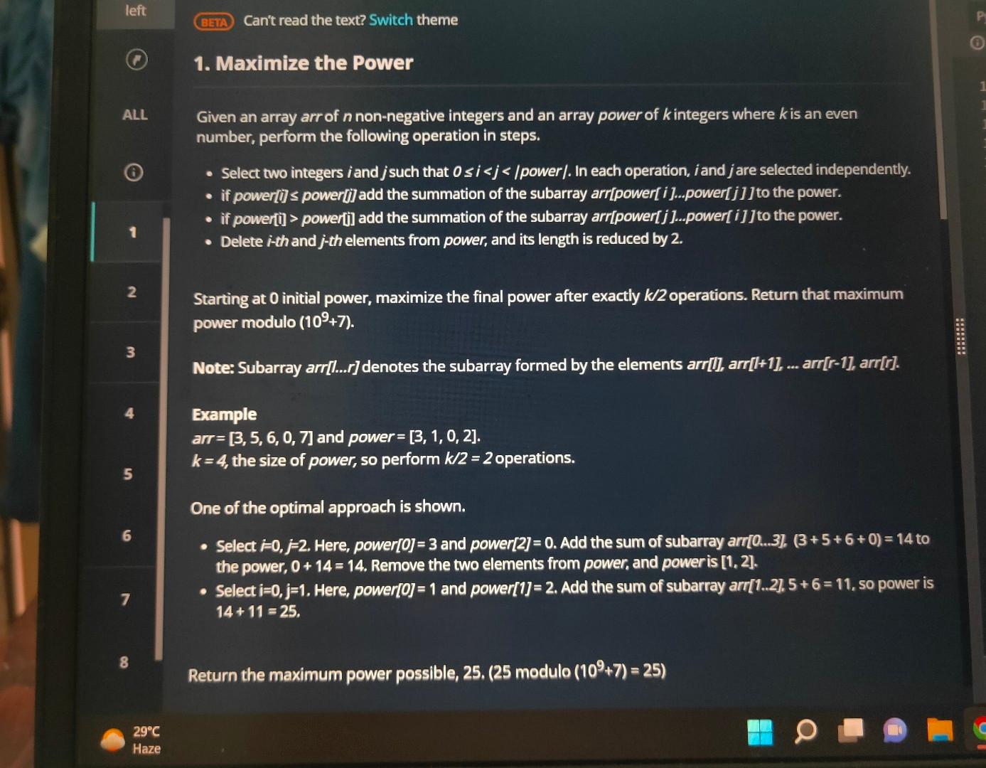 Solved 1. Maximize the Power Given an array arr of n | Chegg.com Solved 1. Maximize the Power Given an array arr of n | Chegg.com
