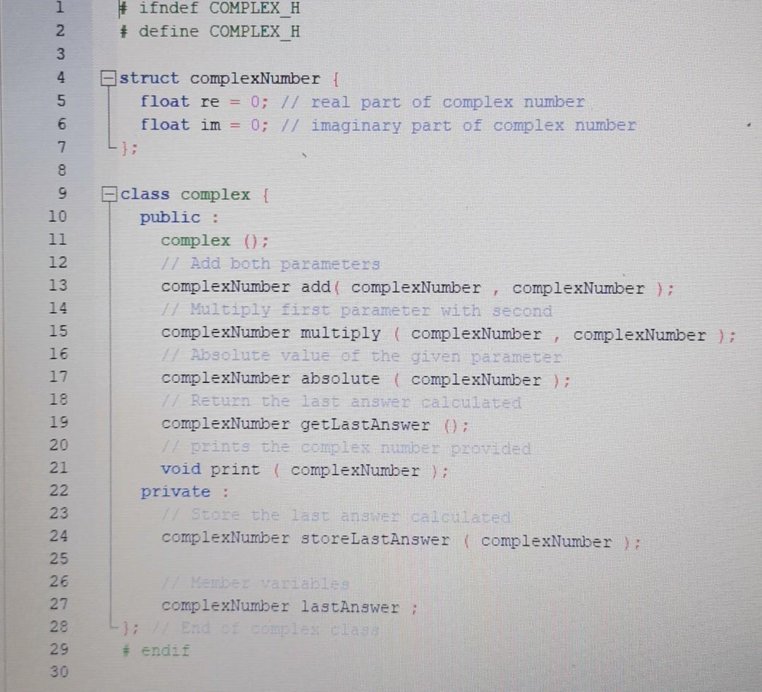 Solved You are required to complete the implementation for | Chegg.com