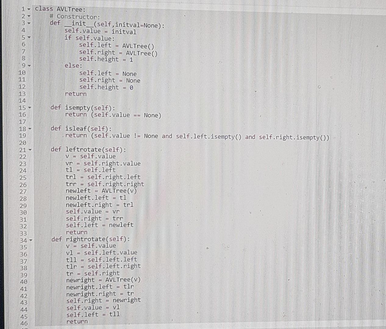 Solved For the given class, AVL Tree, write a method | Chegg.com