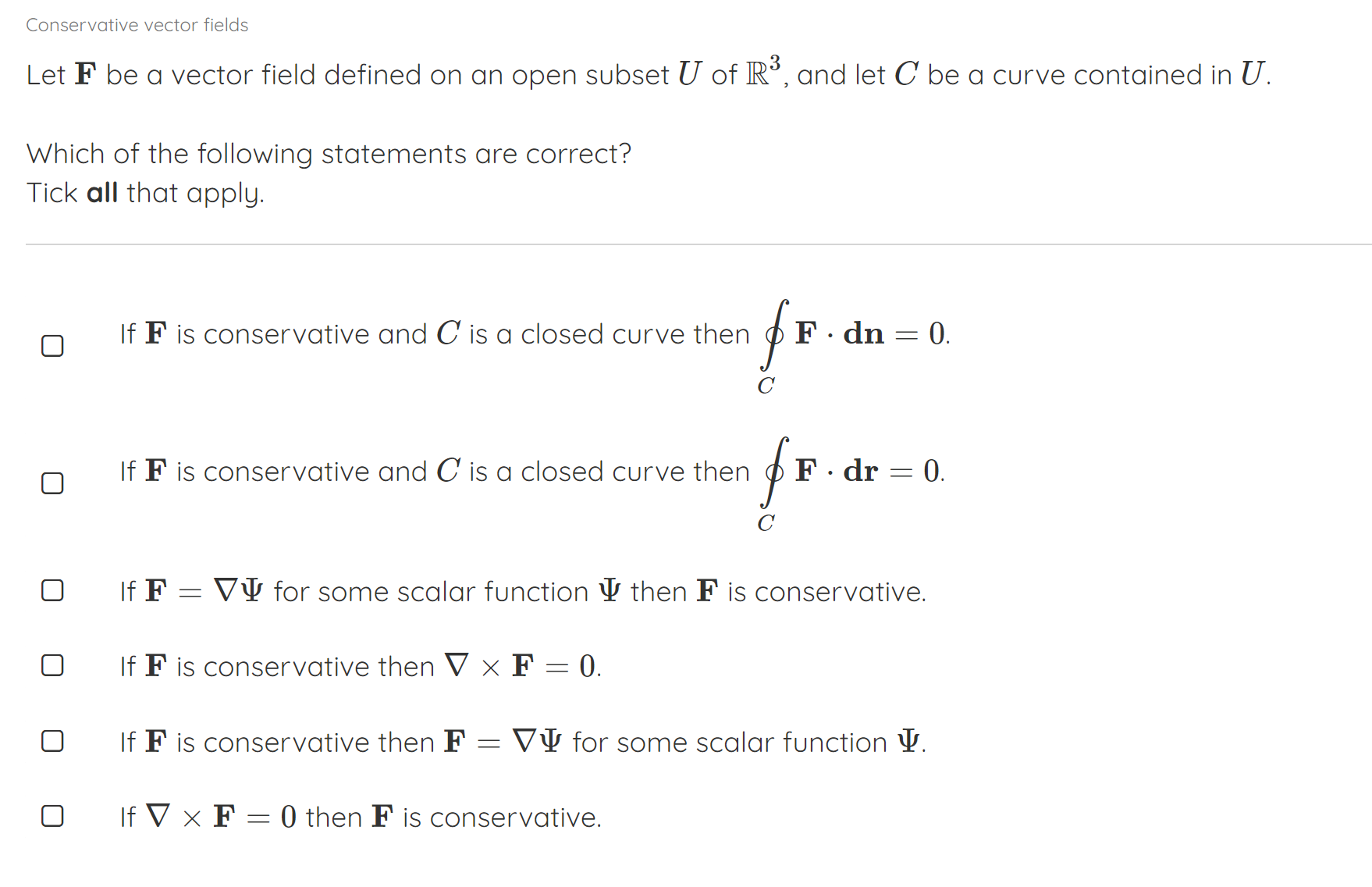 Solved Conservative vector fieldsLet F ﻿be a vector field | Chegg.com