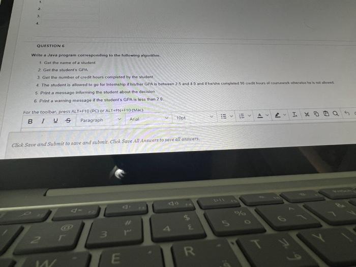Solved Write a Java program corresponding to the following | Chegg.com