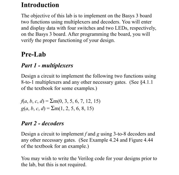 Solved Introduction The objective of this lab is to | Chegg.com