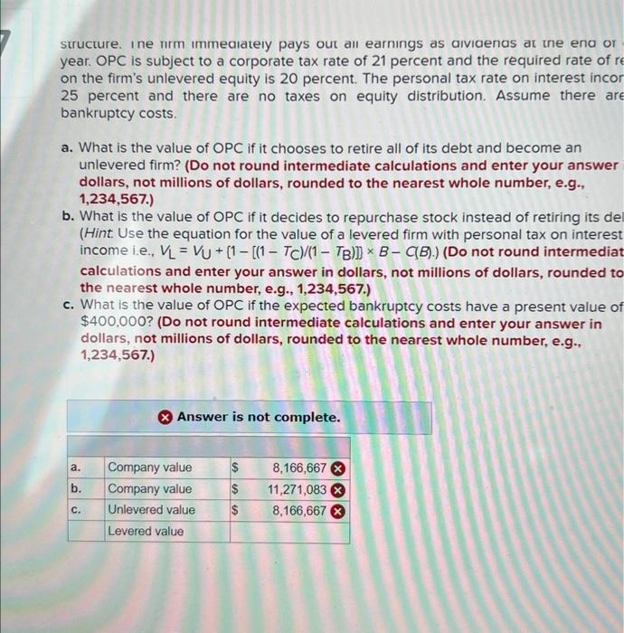 Solved Overnight Publishing Company (OPC) has $2.5 million | Chegg.com