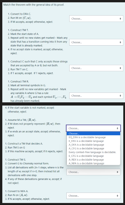 Solved Please select the answers from the drop down list | Chegg.com