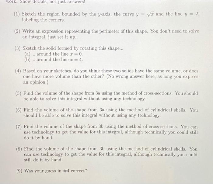Solved work. Show details, not just answers! (1) Sketch the | Chegg.com