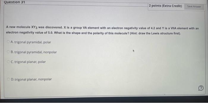 Solved A new molecule X3 was discovered. X is a group VA | Chegg.com