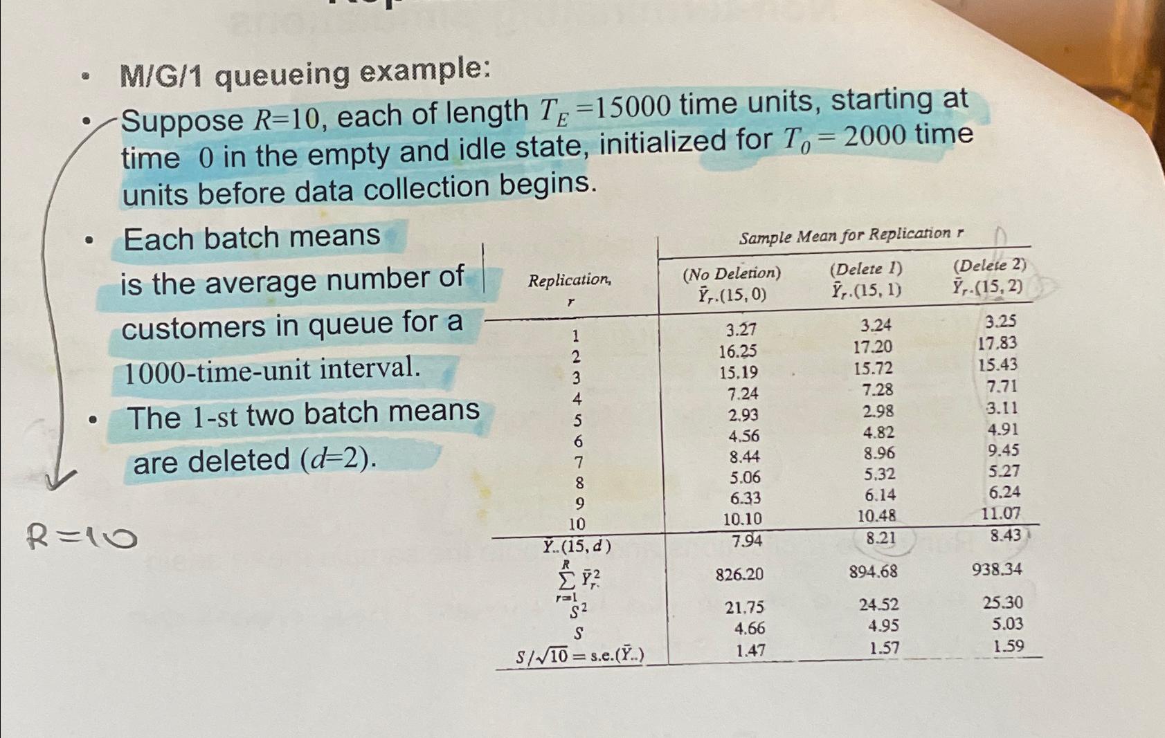 Solved M/G/1 ﻿queueing example:Suppose R=10, ﻿each of length | Chegg.com