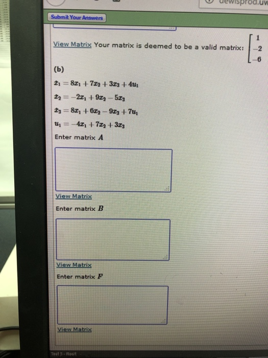 Solved myUWE: Welcome x Dewis Resit Tests - UFMFK9-1 x The | Chegg.com