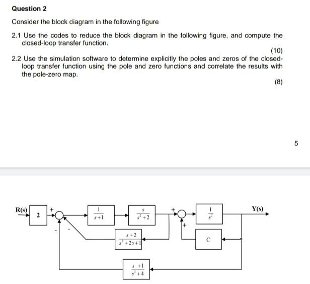 Solved Consider the block diagram in the following figure | Chegg.com